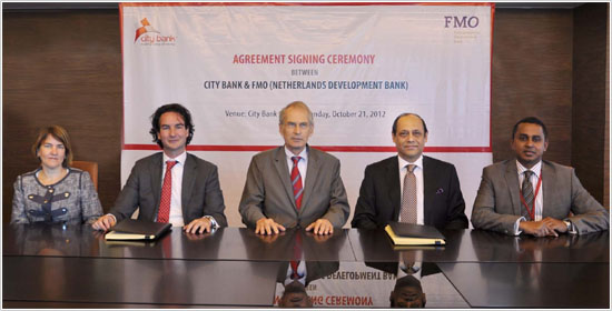 City Bank and FMO (Netherlands Development Bank) sign business deal
